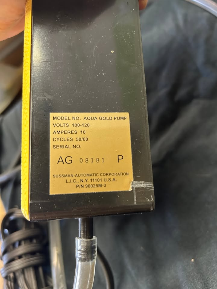 FOR SALE - 1950s Vintage Commercial Sussman Aqua Gold Steam Iron & Pump ...