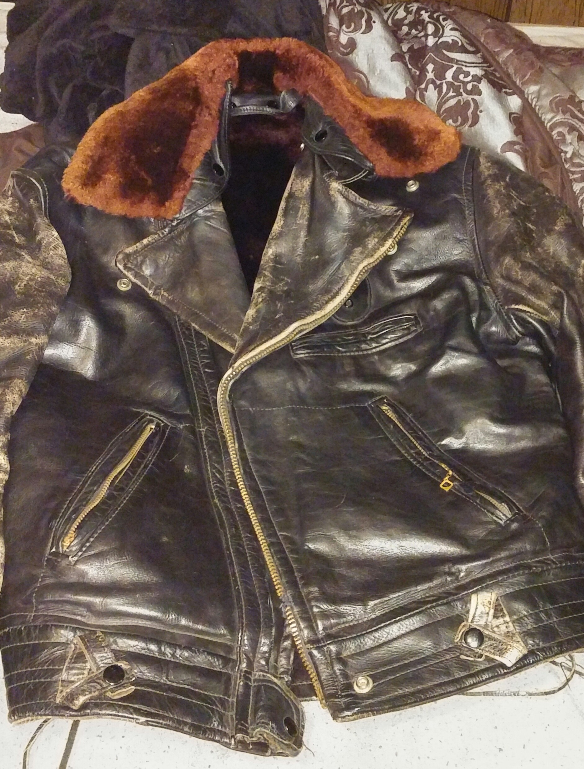 Leather Police Motorcycle Jacket | The Fedora Lounge