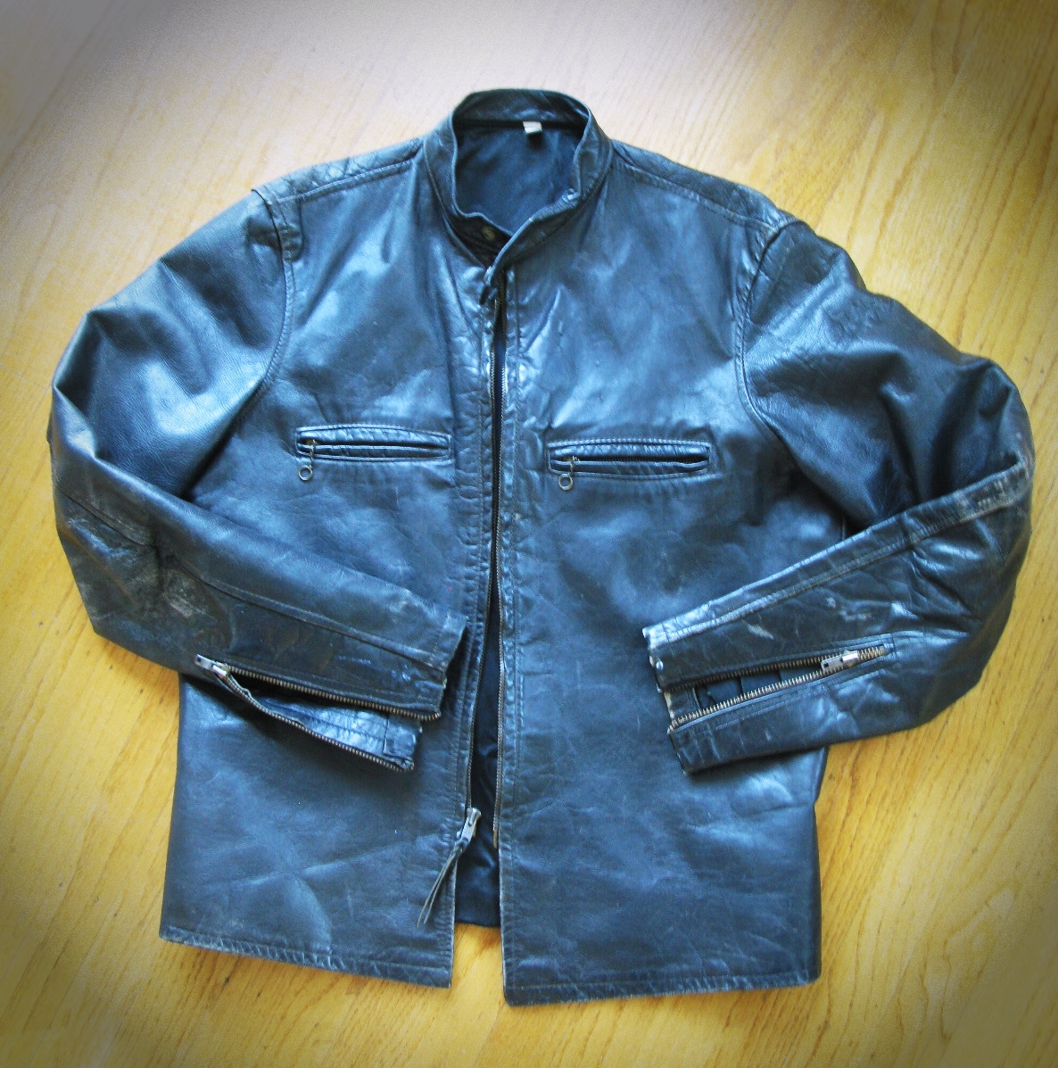 Vintage 60’s Cal Leather Horsehide Café Racer Motorcycle jacket- Size ...