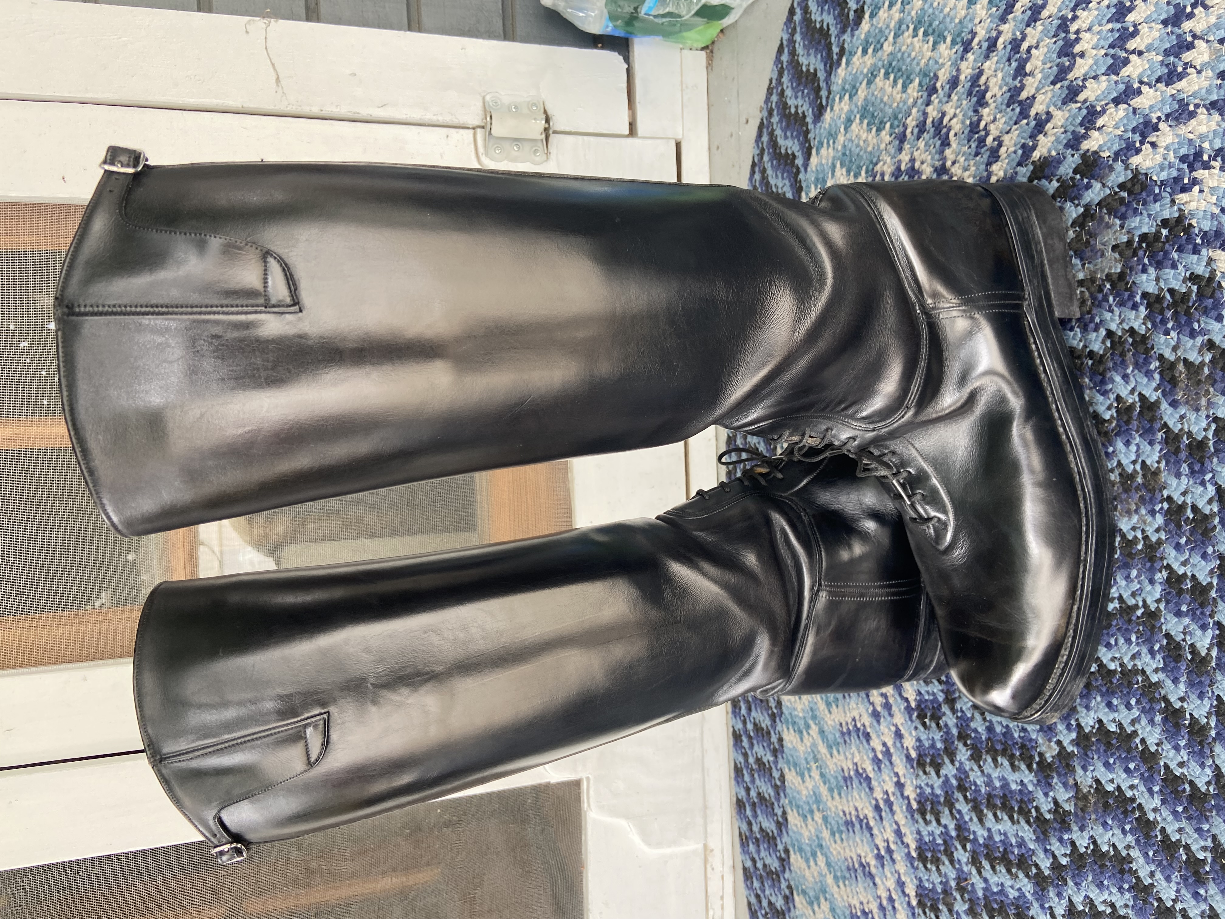 FS: CUSTOM DEHNER ALL CALFSKIN BAL-LACED TALL PATROL BOOTS MENS 12-13 ...