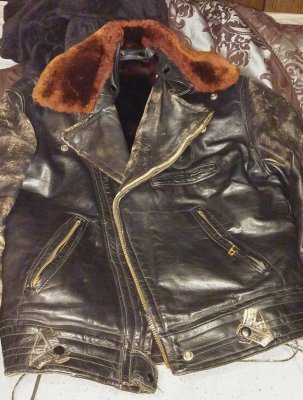 Leather Police Motorcycle Jacket | The Fedora Lounge