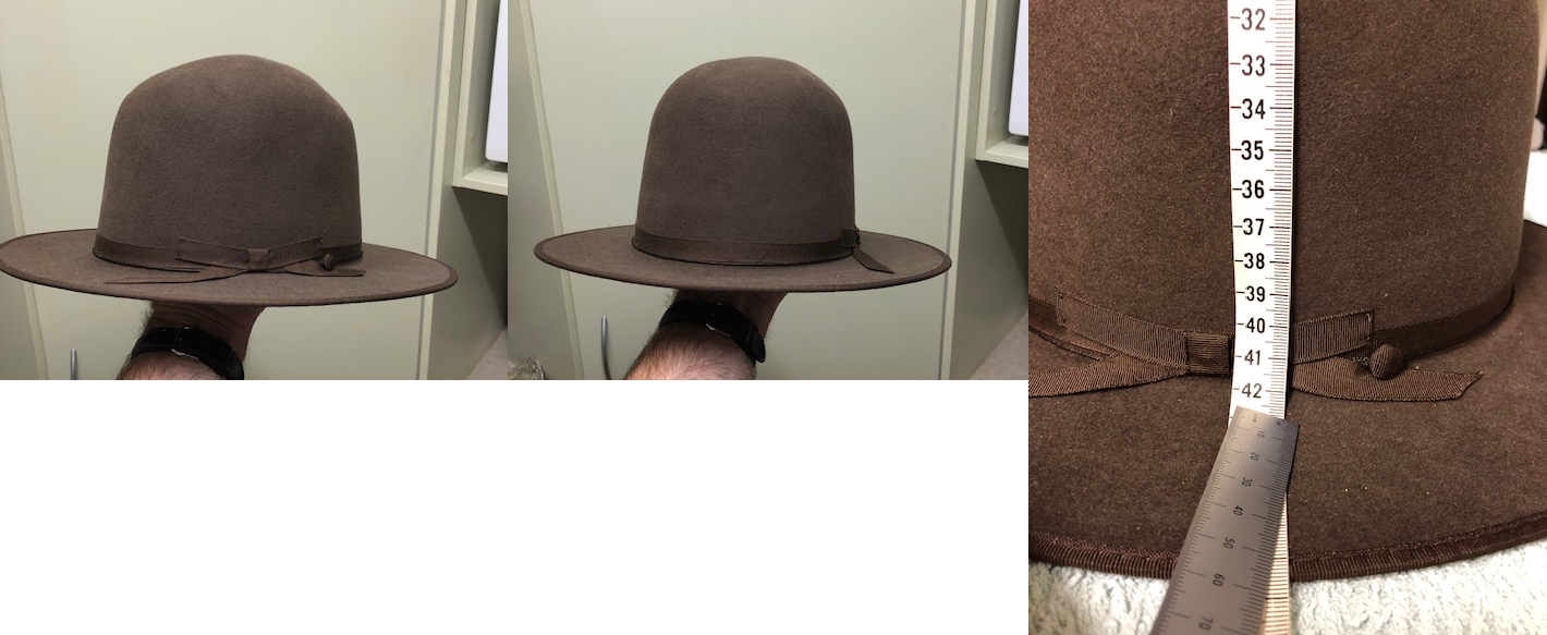 Akubra RM (Williams) - Crown Dimensions | The Fedora Lounge